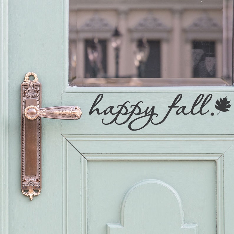 Happy Fall Door Decal Door Decals Door Stickers Door | Etsy