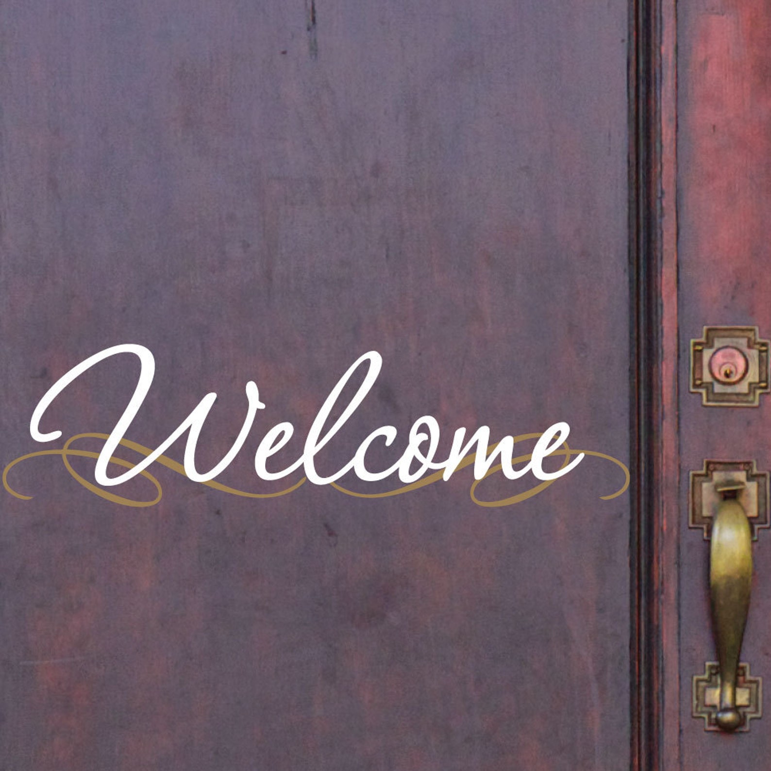 Welcome Decal Welcome Door Decal Welcome Door Sticker - Etsy