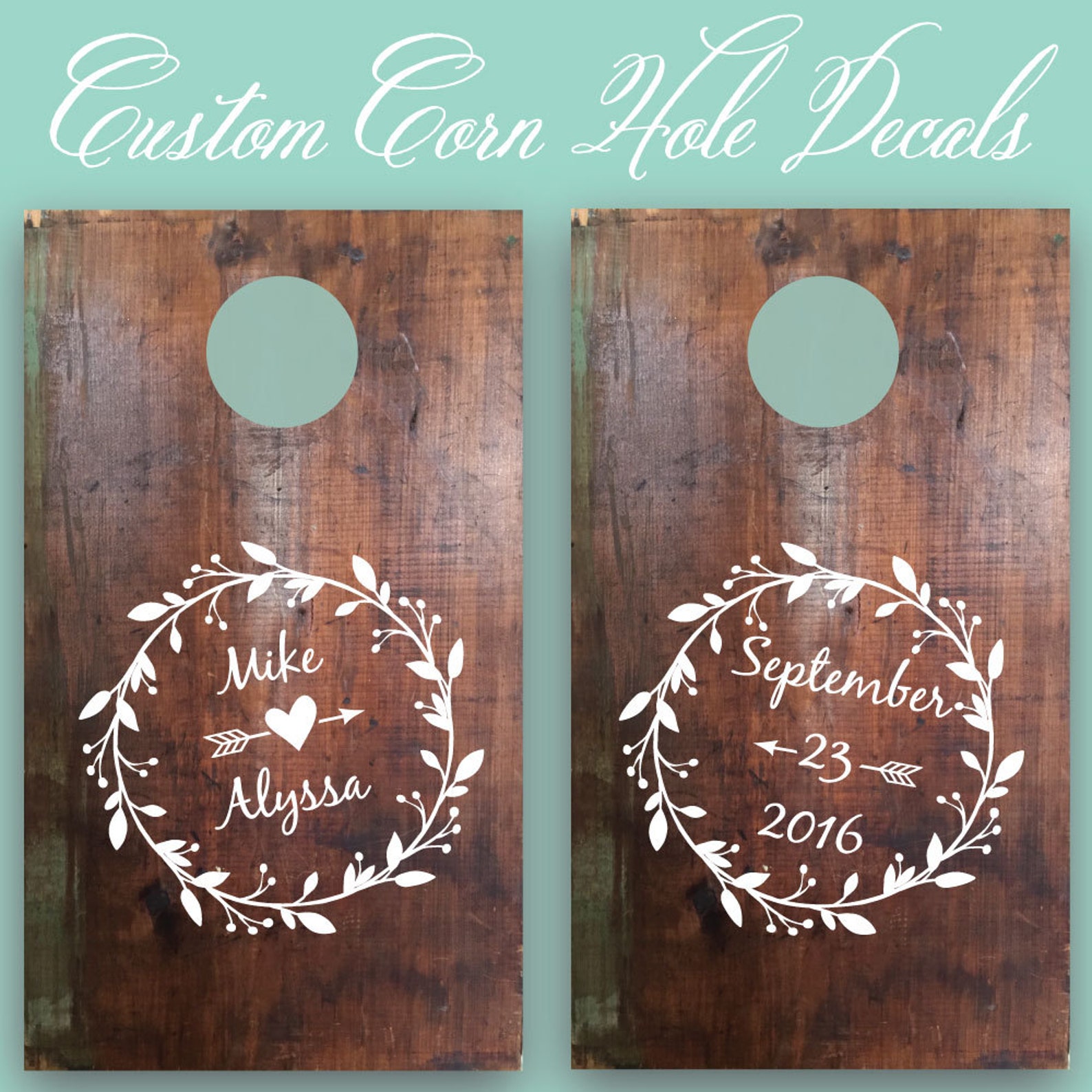 Cornhole Decals Corn Hole Decals Wedding Cornhole Decals - Etsy