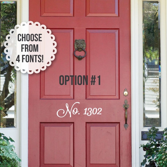 Door Decal Door Decor House Numbers Mailbox Numbers | Etsy