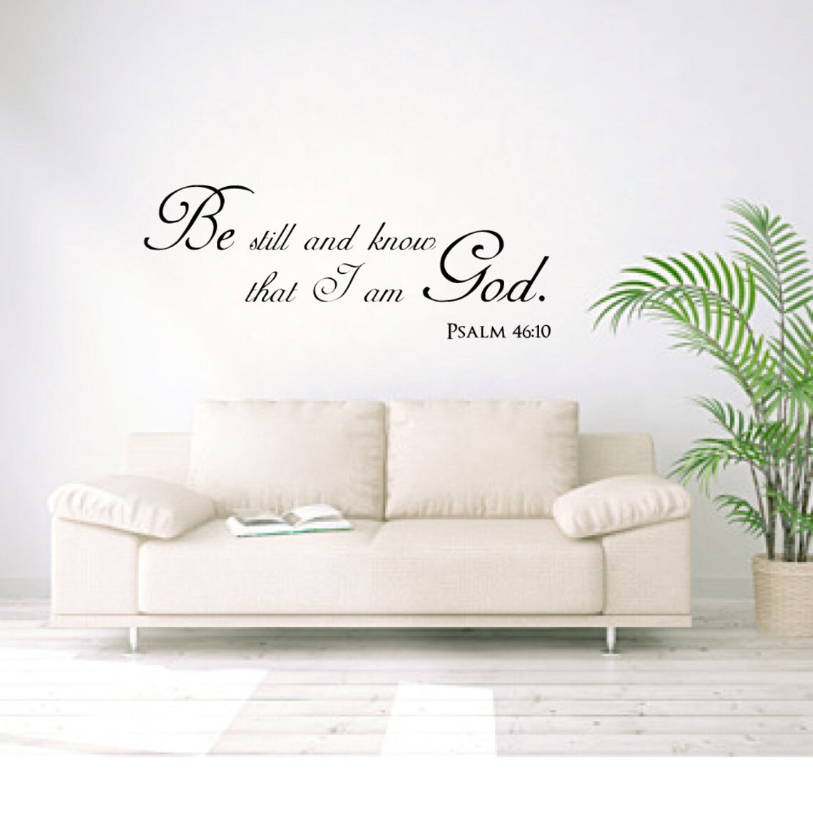 Scripture Wall Decal Christian wall art Be still and know | Etsy