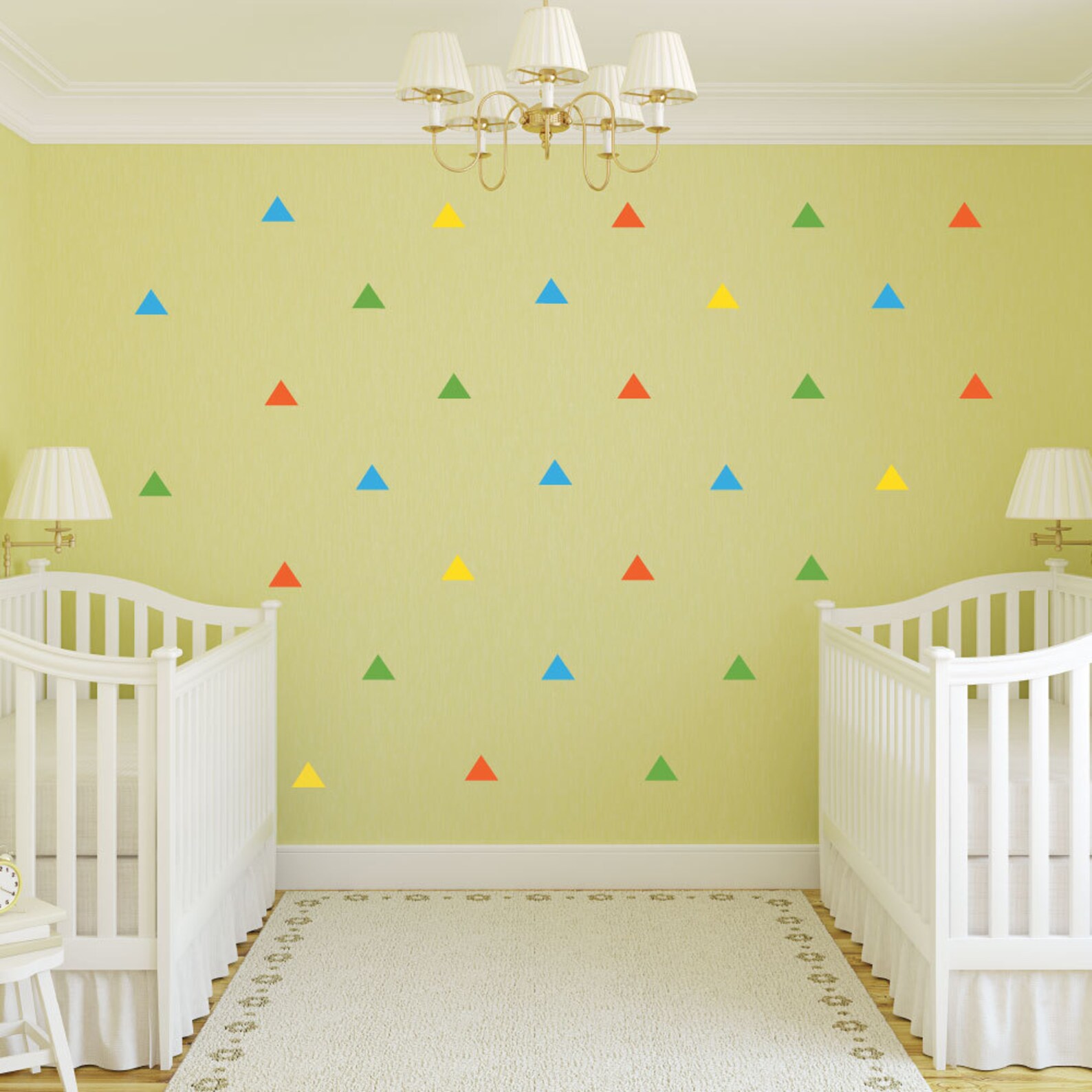 Triangle Wall Decals Geometric Decal Wall Decals Nursery | Etsy
