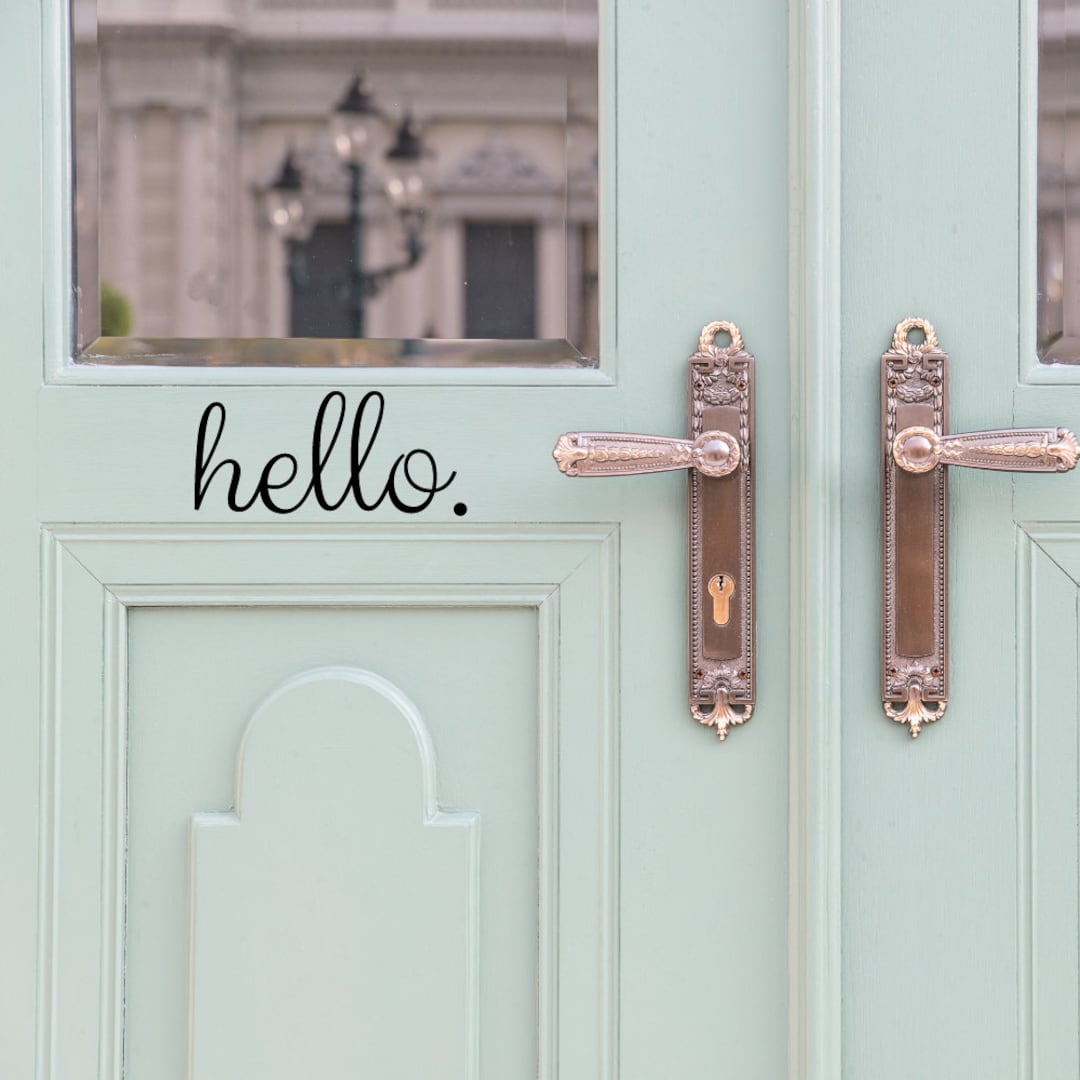 Hello Door Decal Door Decals Door Stickers Door Decal Door Signage ...