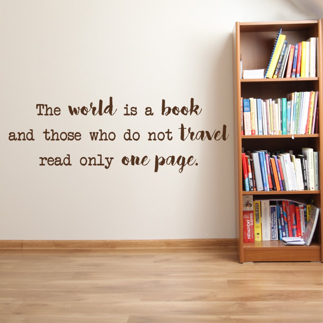 The World is a Book Travel Gifts Travel Decor Wall Decals Wall Decor ...