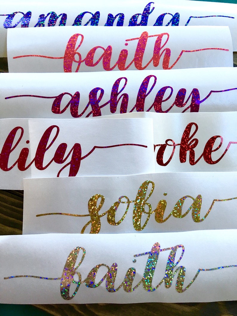 Name Decal Name Decals Vinyl Decal Vinyl Sticker - Etsy