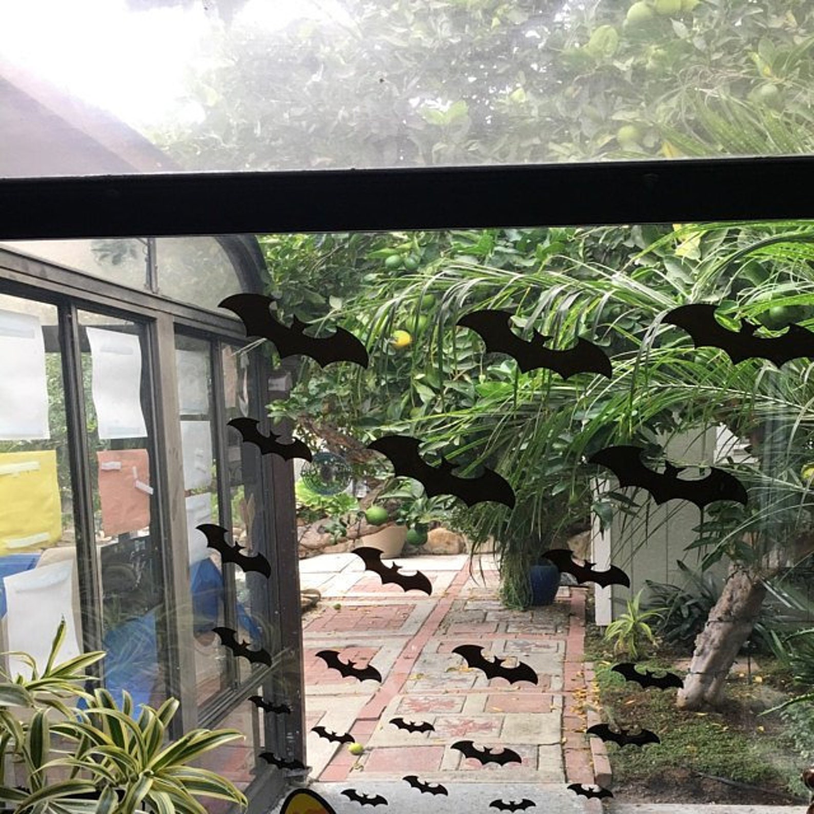 Reusable Bats Window Cling Window Sticker Halloween Decor | Etsy