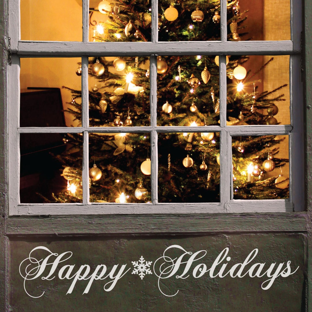 Happy Holidays Christmas Decals Holiday Decals Happy Holidays Sign ...