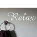 Relax Wall Decal Relax Sign Bathroom Decor Bathroom Wall Decor Bathroom ...