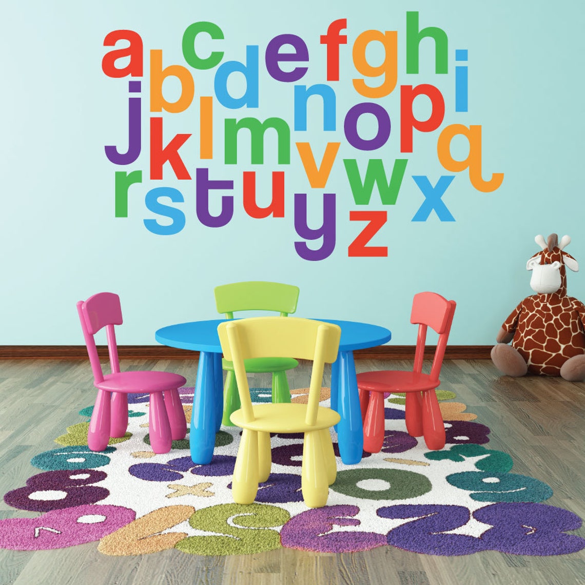 Alphabet Wall Decals Nursery Wall Decals Alphabet Decals | Etsy