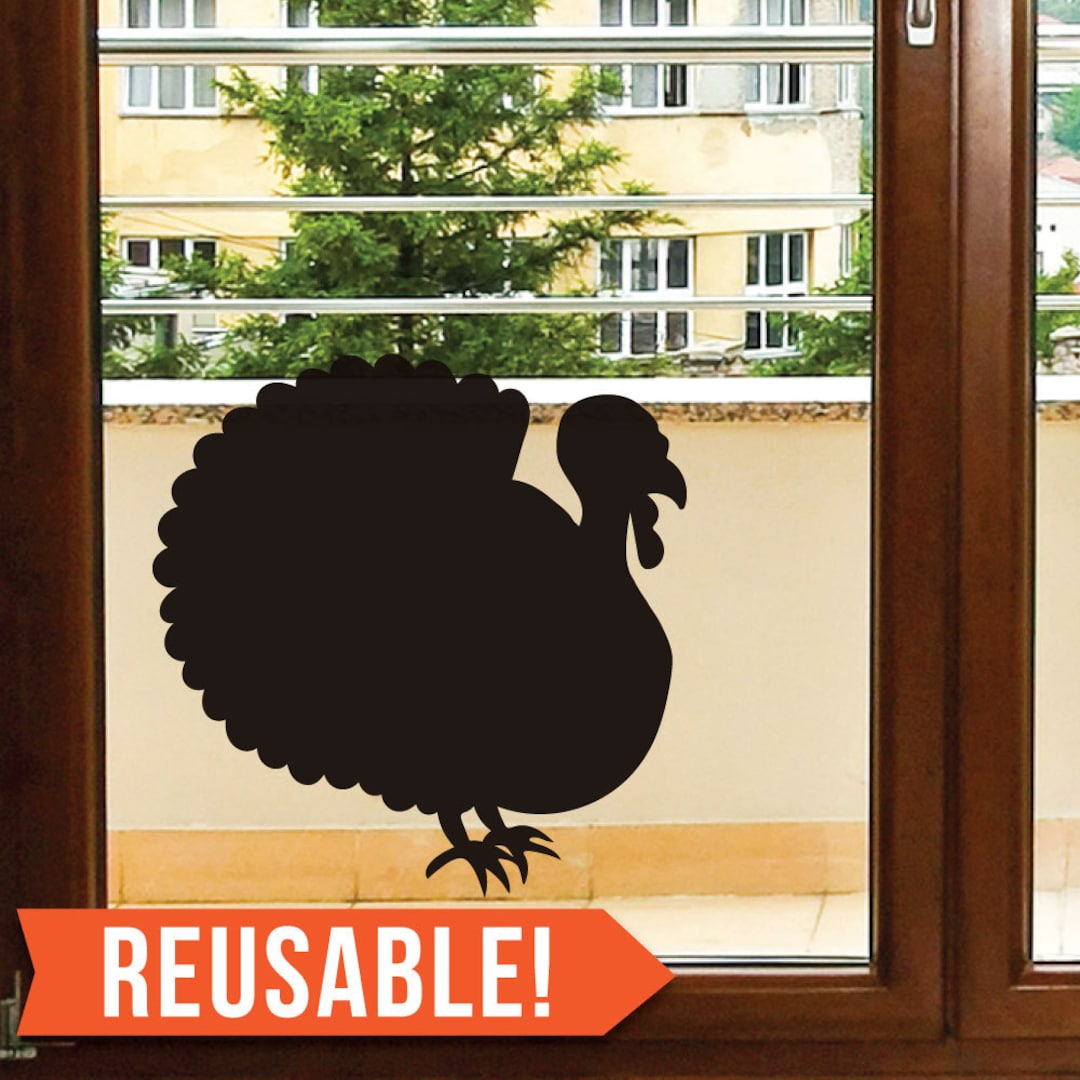 REUSABLE - Window Cling - Thanksgiving Decorations - Thanksgiving Decor ...