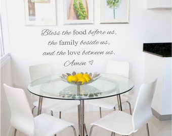 Kichen Blessing-dining Room Blessing Vinyl Wall Decor-bless - Etsy
