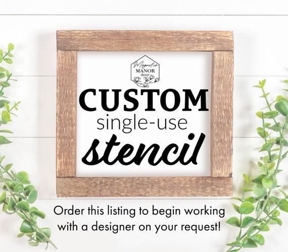 Custom Stencil Custom Stencils Stencils for Wood Signs - Etsy