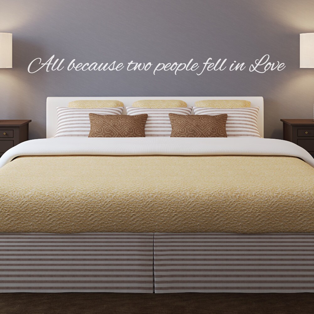 Wall Decals Bedroom Wall Decals All Because Two People - Etsy