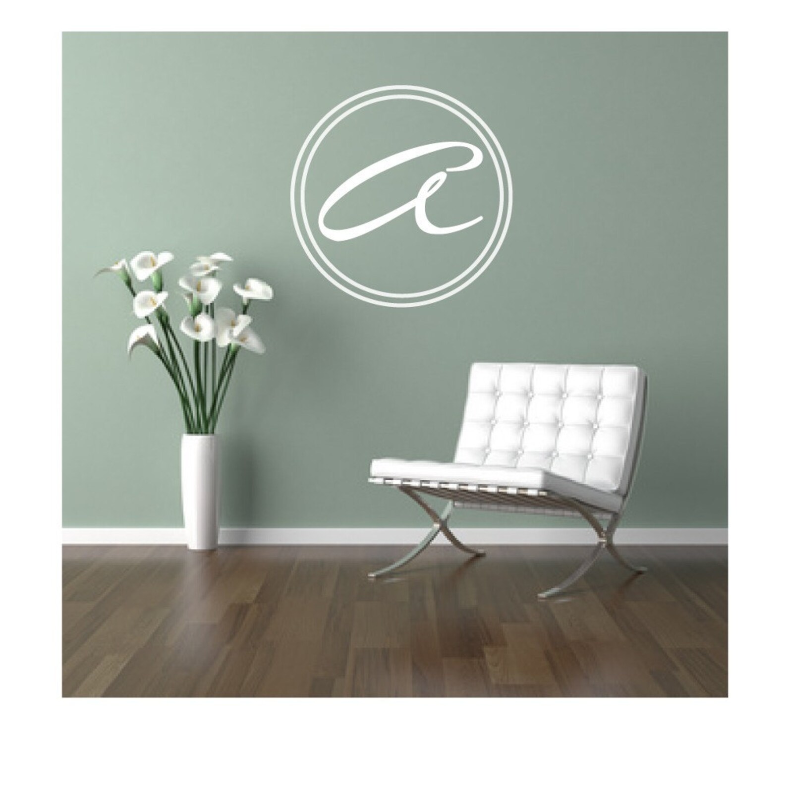 Monogram Decal Monogram Wall Art Monogram Wall Decal - Etsy