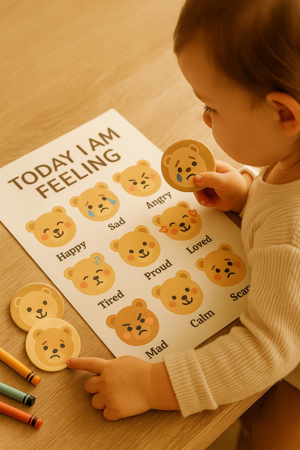 Today I Am Feeling Bear Emotions Chart for Kids | Printable Feelings ...