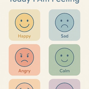 Today I Am Feeling Chart for Kids | Printable Emotions Chart With ...