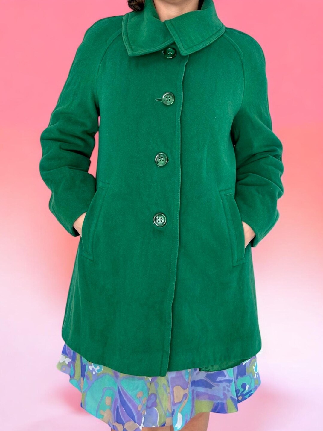 Green Basler Wool-cashmere Coat – 1960s/70s - Etsy