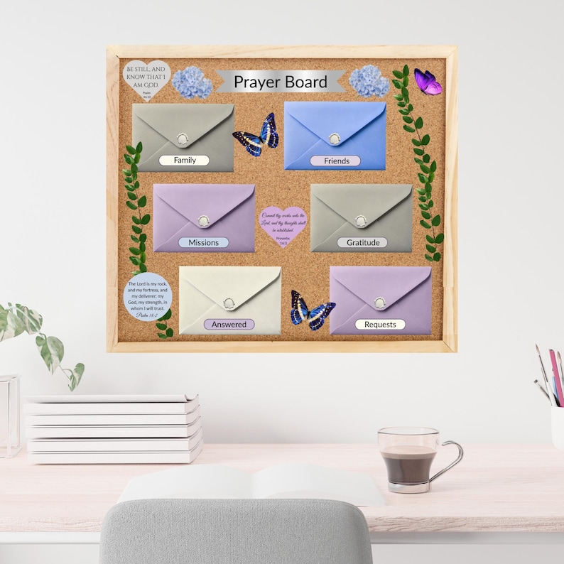 Printable Prayer Board Kit: Scripture Cards & Envelopes (digital ...