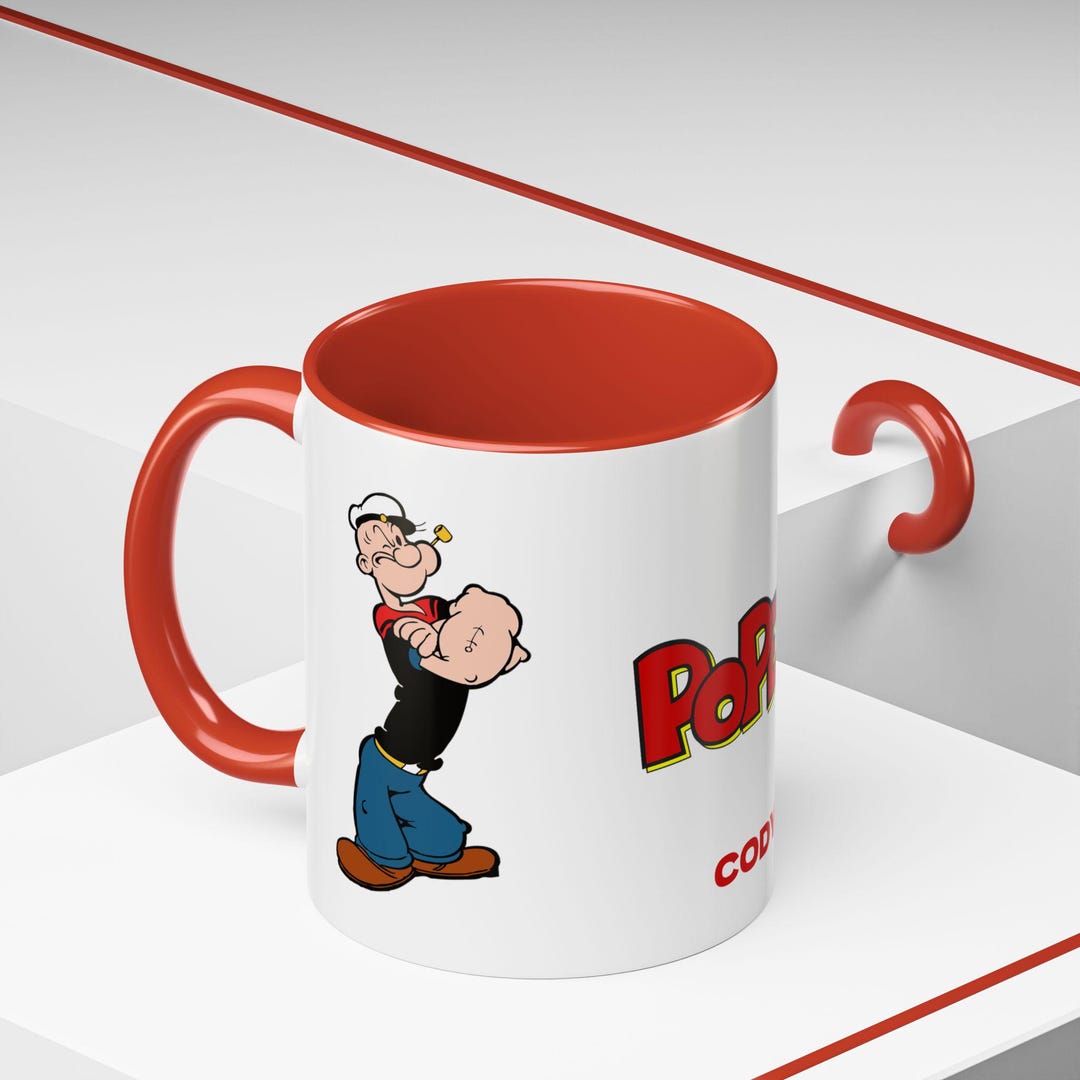 Customizable Popeye Coffee Mug: Fun Cartoon Sailor Gift - Etsy