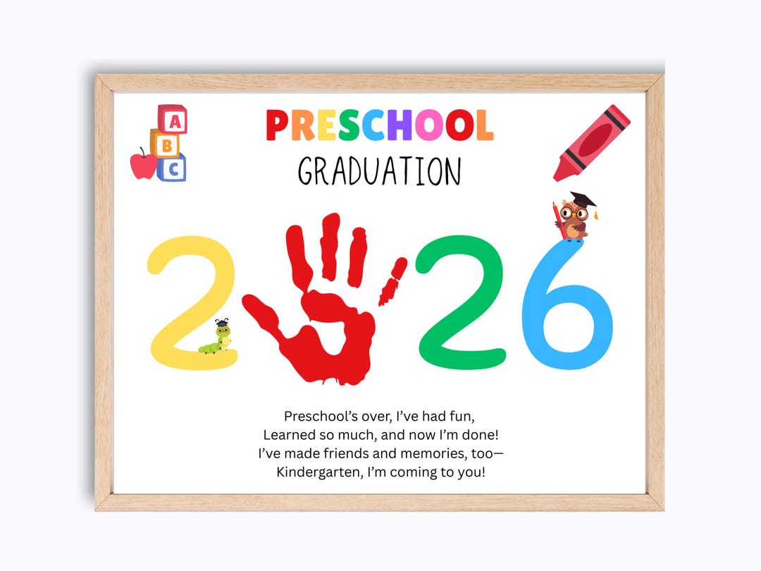 Preschool Graduation Handprint Art | Back to School Keepsake Craft ...