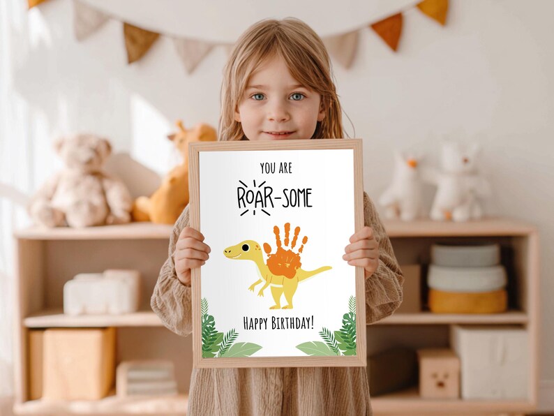 Birthday Handprint Craft | Dinosaur You Are Roar-some | Kids Gift to ...