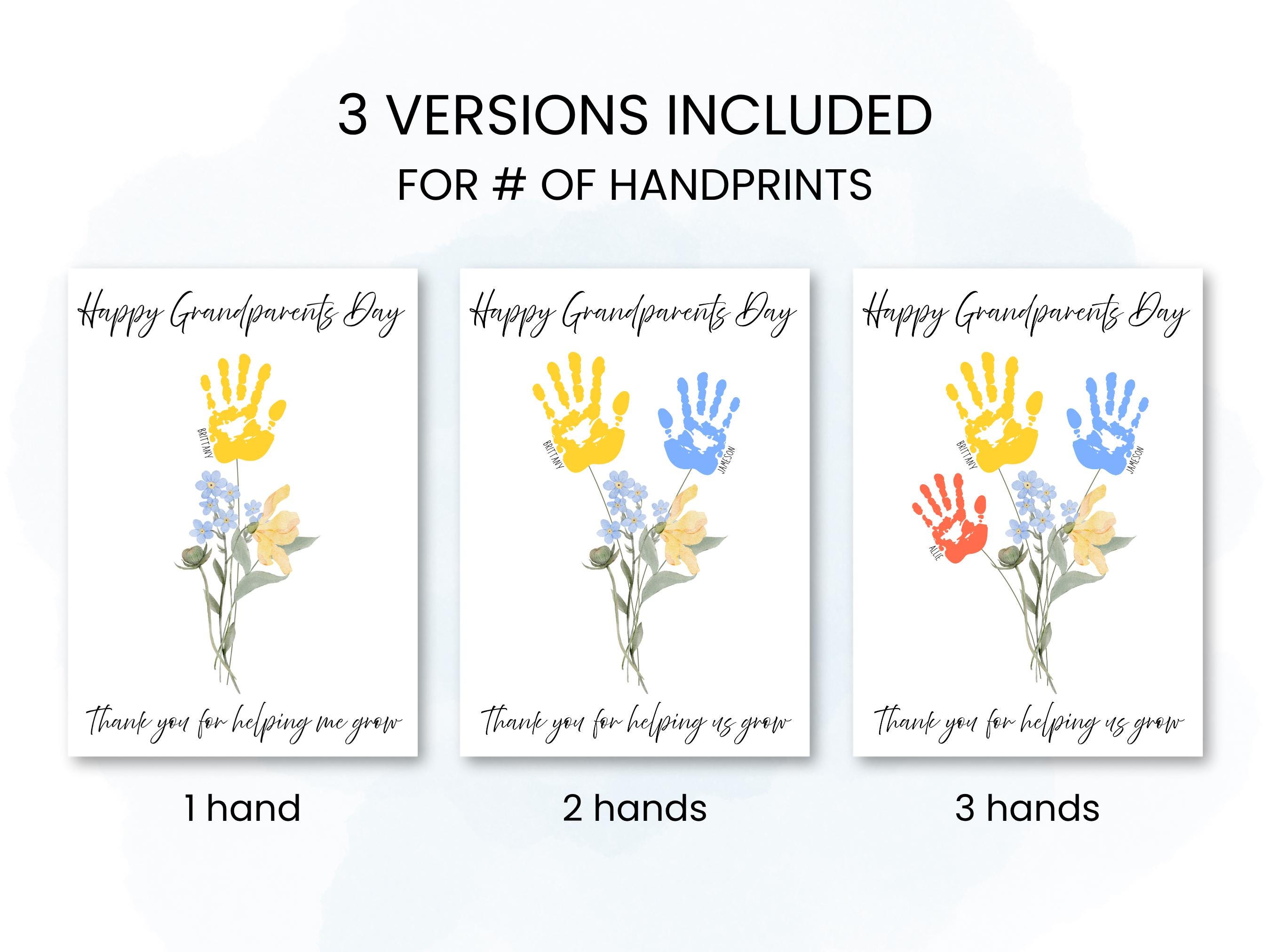 Grandparents Day Handprint Craft | Bouquet of Flowers Art Printable ...