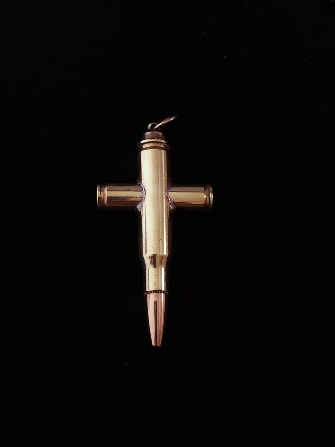 LARGE Bullet Cross Pendant – Handcrafted From .308 Winchester + 9mm ...