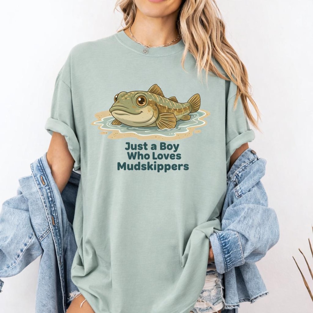 Just A Boy Who Loves Mudskippers PNG, Funny Mudskipper Fish Retro Art ...