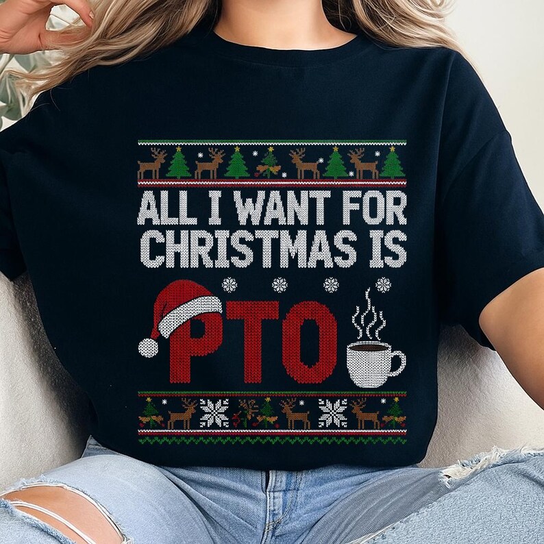 Funny Christmas PTO Ugly Sweater Design, PNG (digital Download) - Etsy