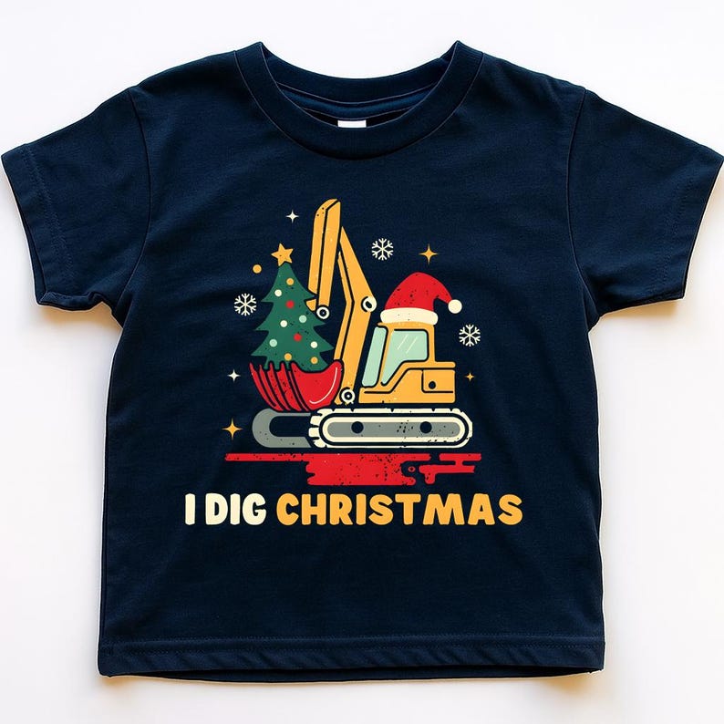 I Dig Christmas Png, Excavator Png, Christmas Tree, Construction Png ...