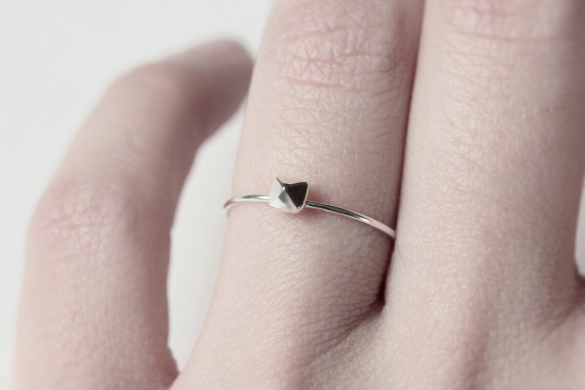 Pyramid Handmade Silver Ring Sterling Silver Pyramid Ring | Etsy