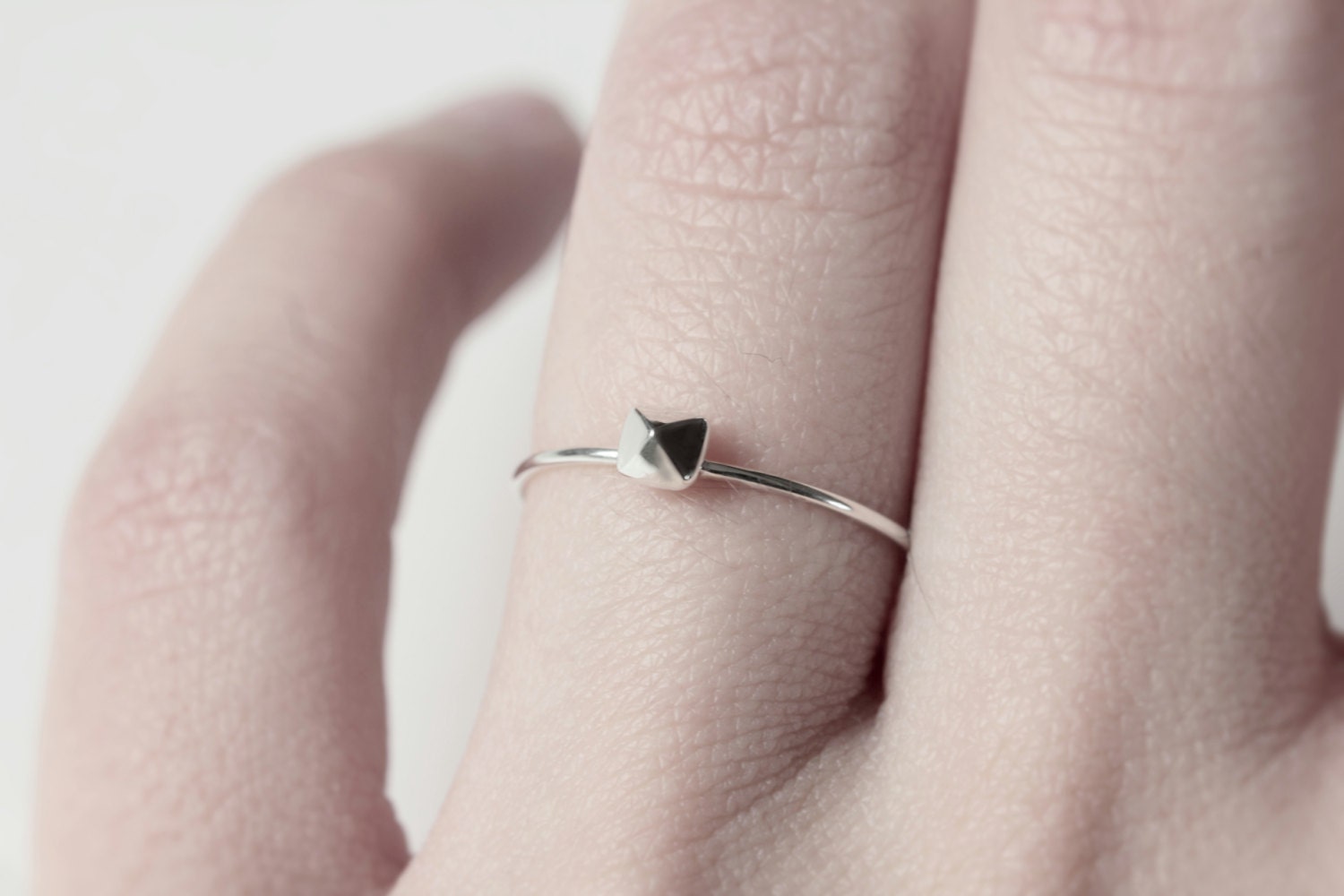 Pyramid Handmade Silver Ring Sterling Silver Pyramid Ring - Etsy