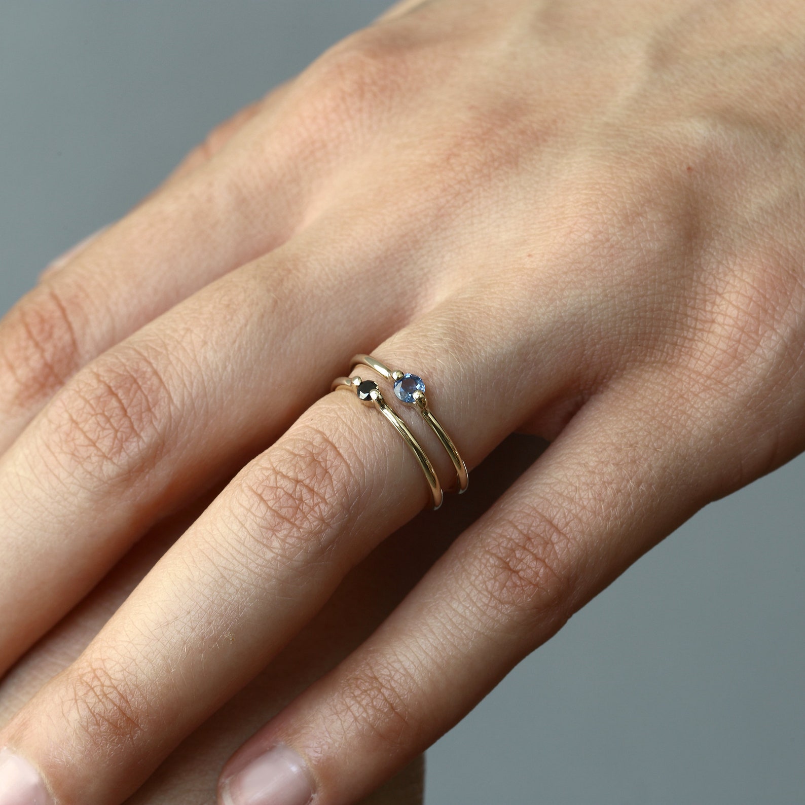 Sapphire Solitaire Ring Natural Deep Blue Sapphire Solitaire - Etsy