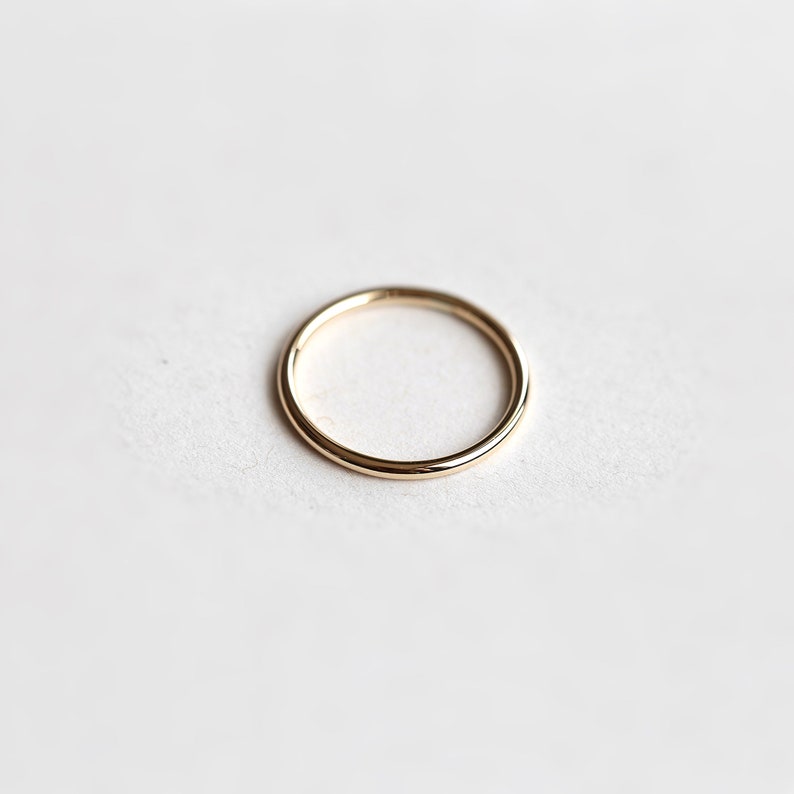 Essential Gold Ring Thick Round Band Gold Ring - Etsy