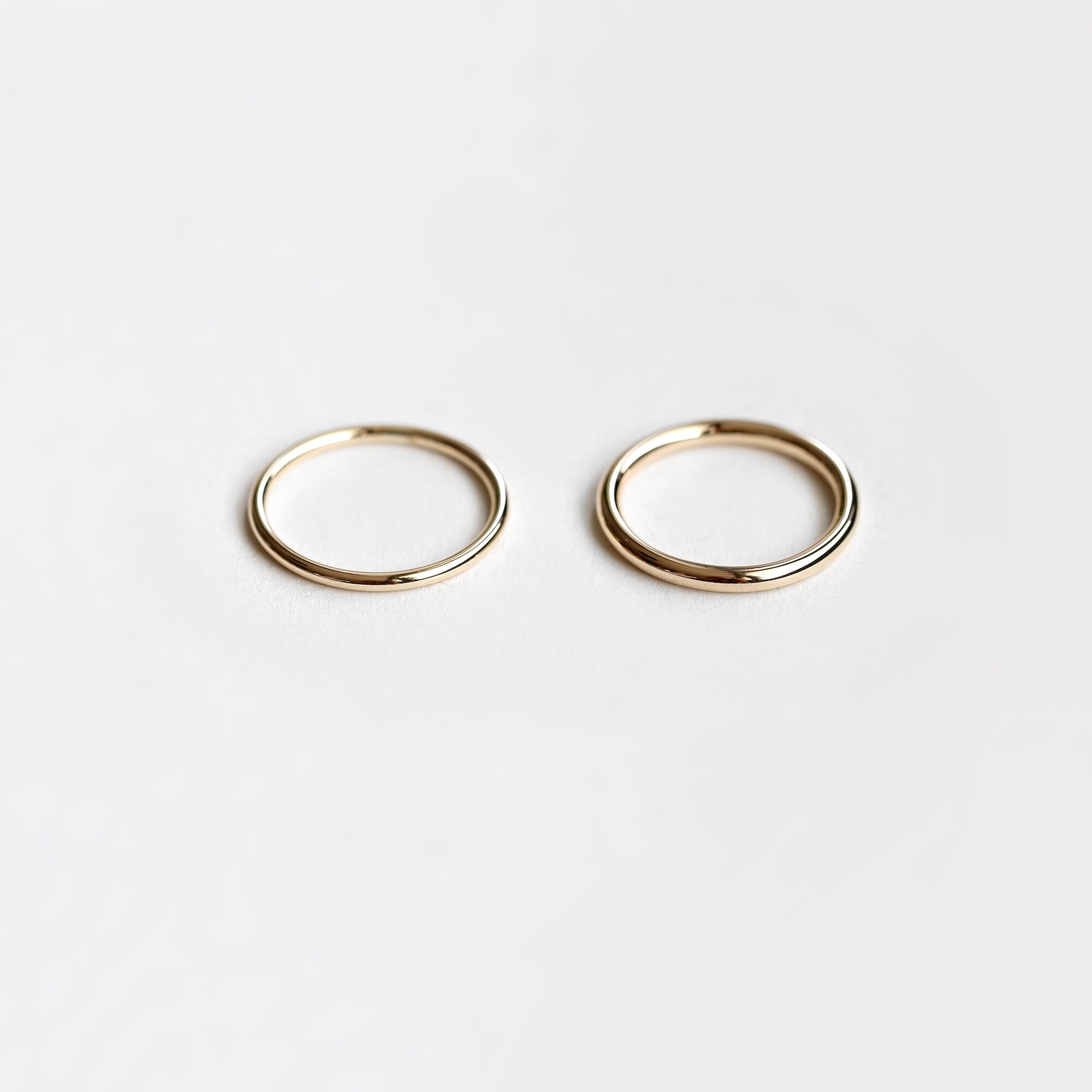 Essential Gold Ring Thick Round Band Gold Ring | Etsy