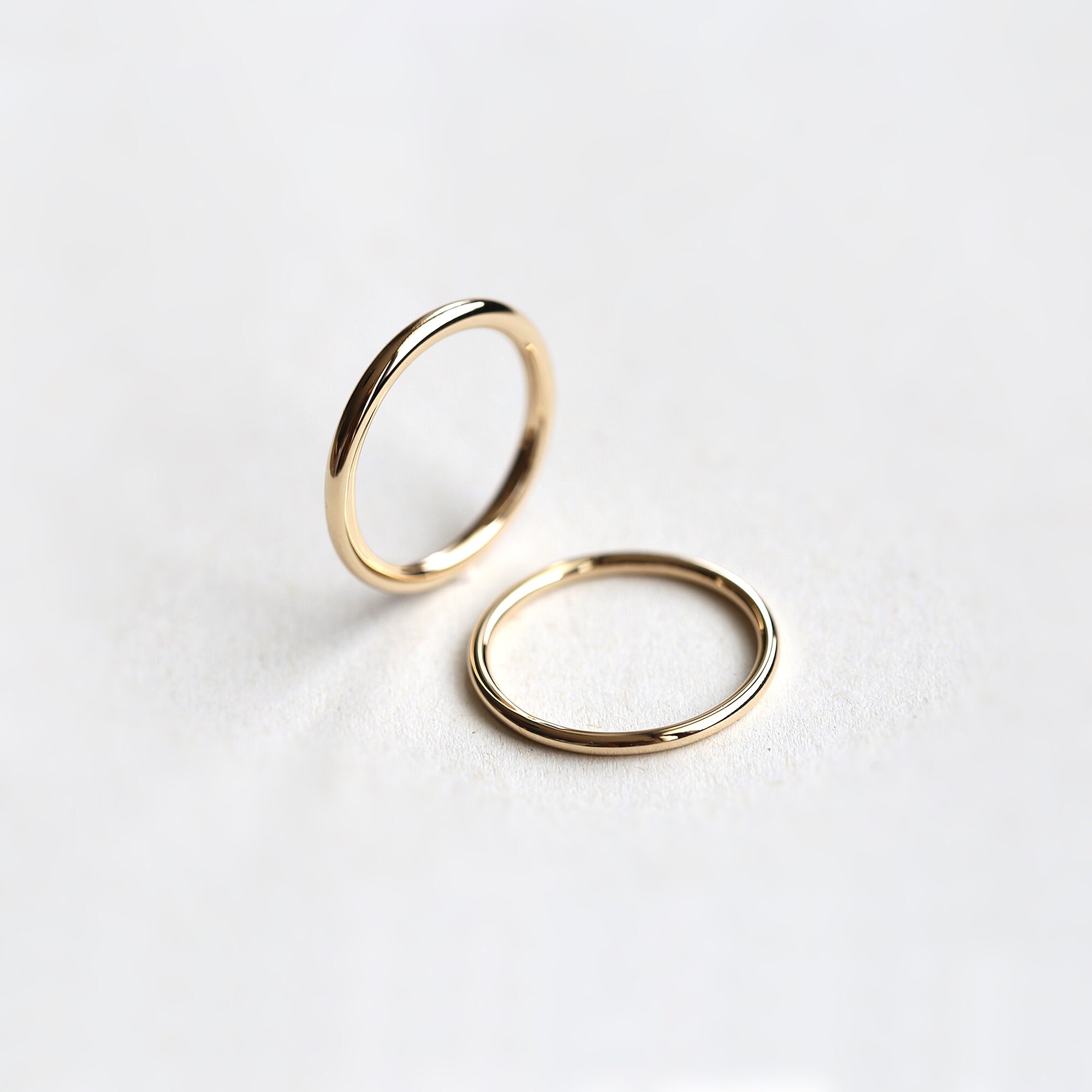 Essential Gold Ring Thick Round Band Gold Ring | Etsy