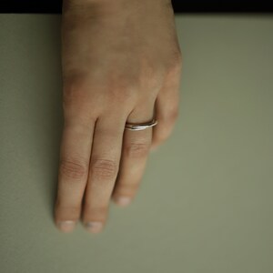 Silver Lovers Ring - Sterling Silver Double Band - Silver Double Ring ...