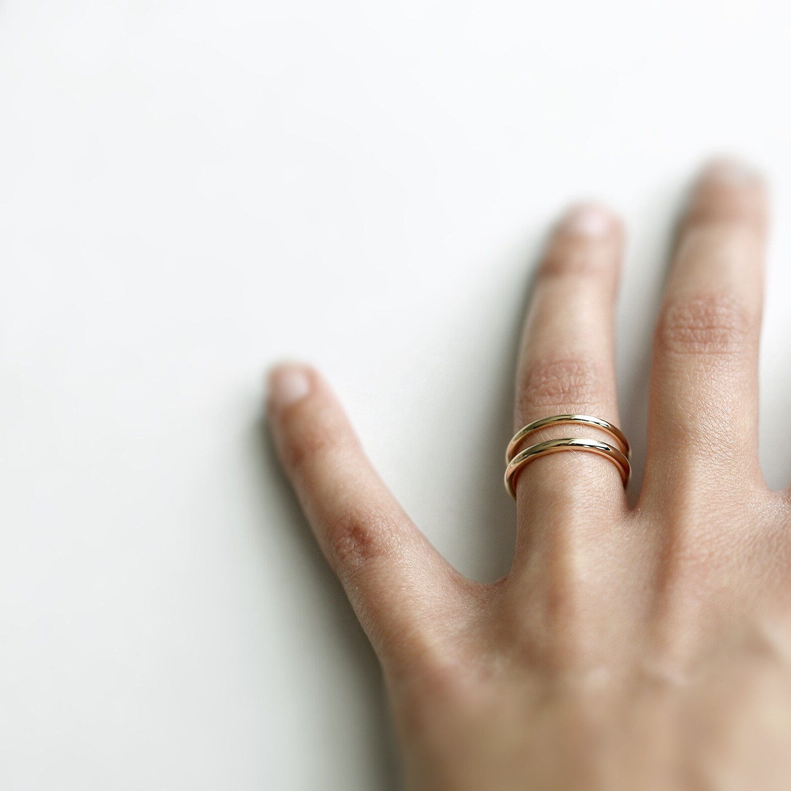 Essential Gold Ring Thick Round Band Gold Ring - Etsy
