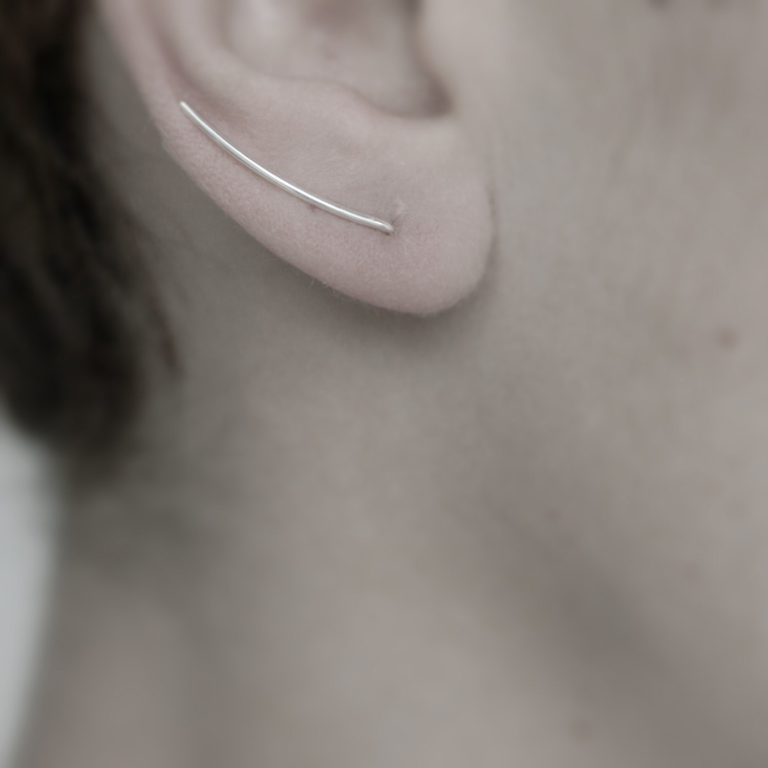 Line Ear Climber Silber