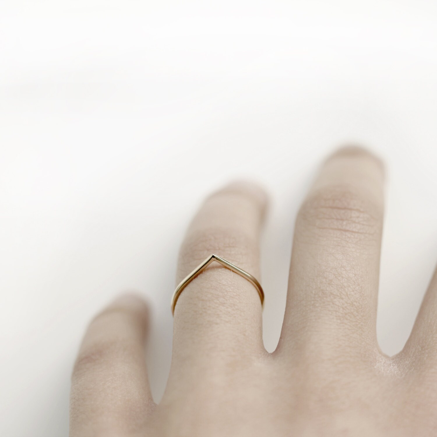 Thorn Gold Ring Minimalist Pointy Yellow Gold Ring - Etsy