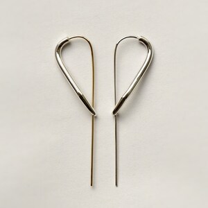Large Safety Pin Earrings - Hoop Like Earring - Gold and Sterling ...