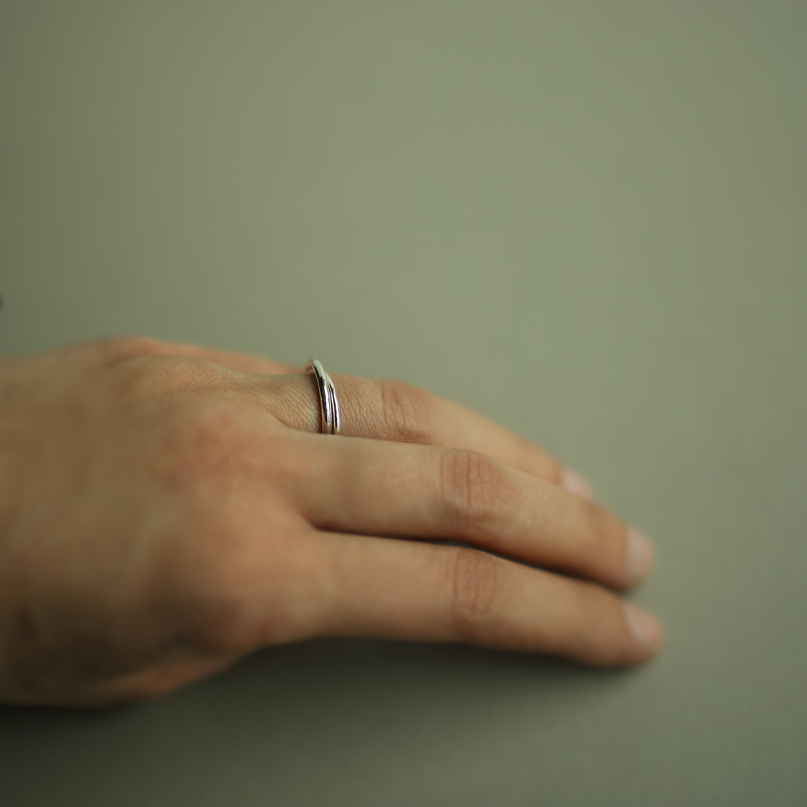 Silver Lovers Ring Sterling Silver Double Band Silver - Etsy