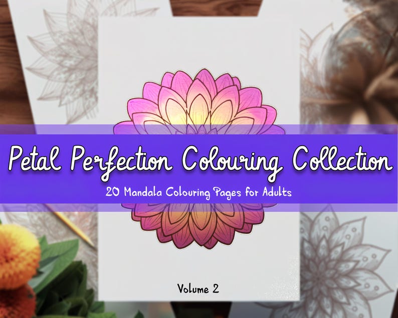 Petal Perfection Coloring Collection | Elegant Dahlia Mandala Pages ...