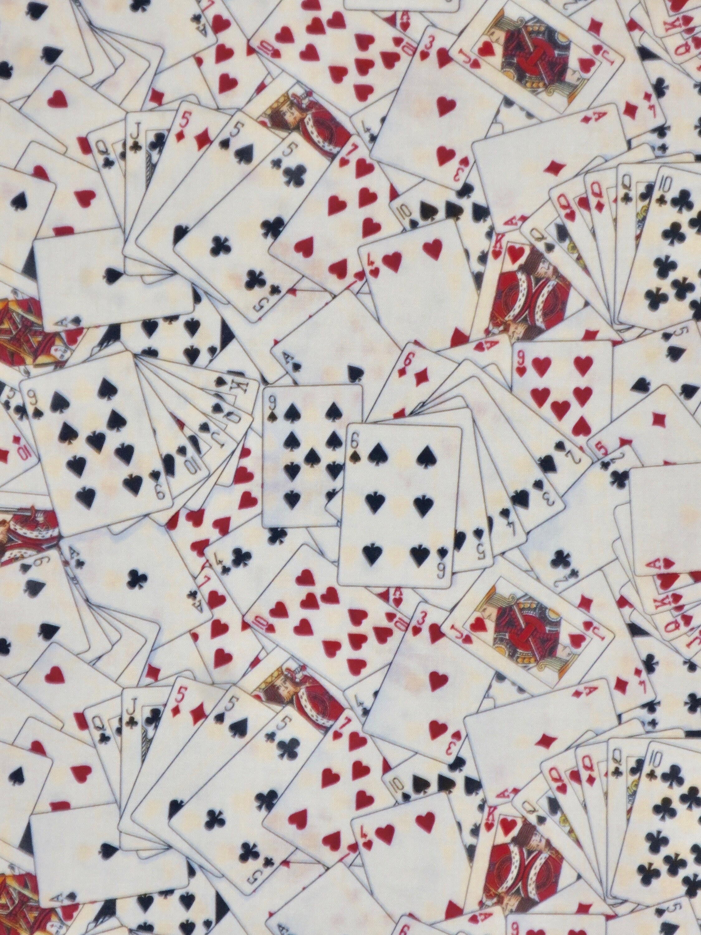 Allover Packed Playing Cards Print Pure Cotton Fabric From Timeless ...