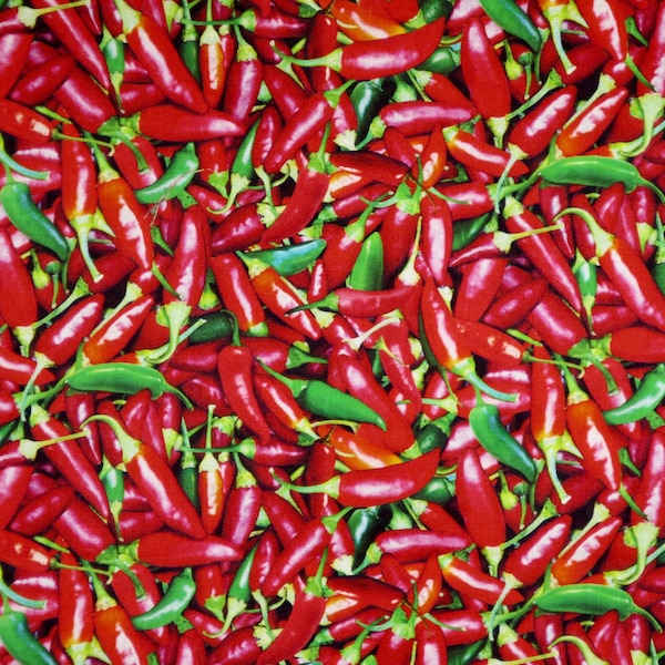 Chili Pepper Fabric - Etsy