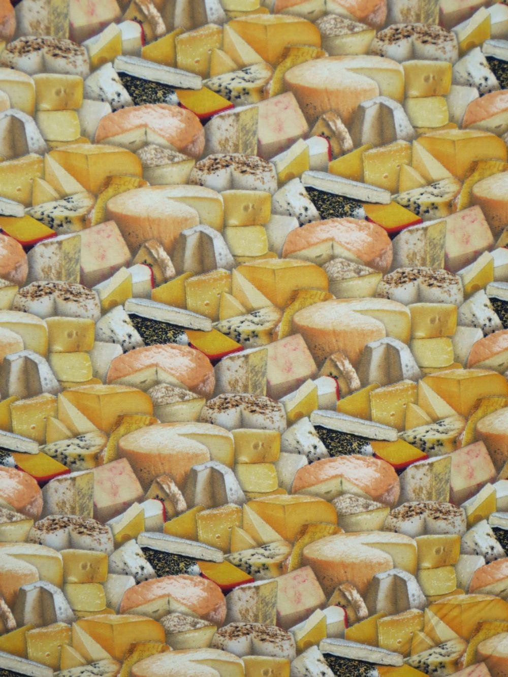 Allover Packed Cheese Print Pure Cotton Fabric From | Etsy