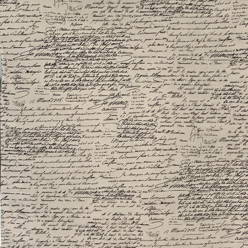 French Script Fabric - Etsy UK