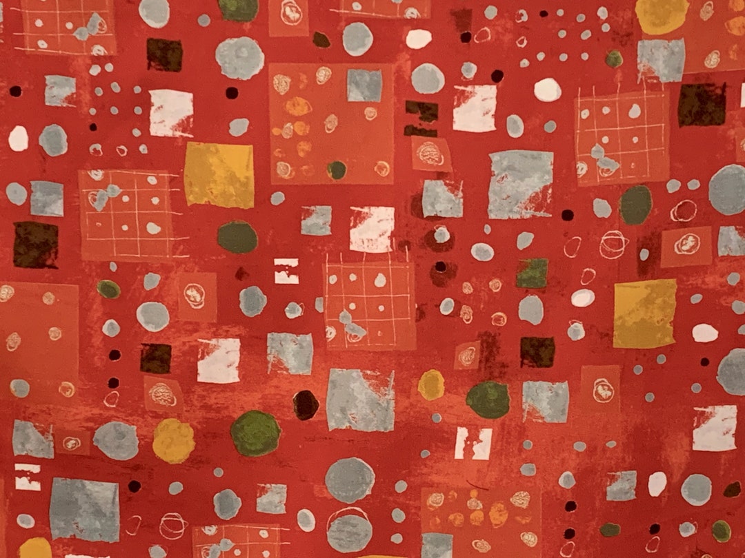 Fabulous Marble Run Abstract Print in Red Pure Cotton Digital Print ...
