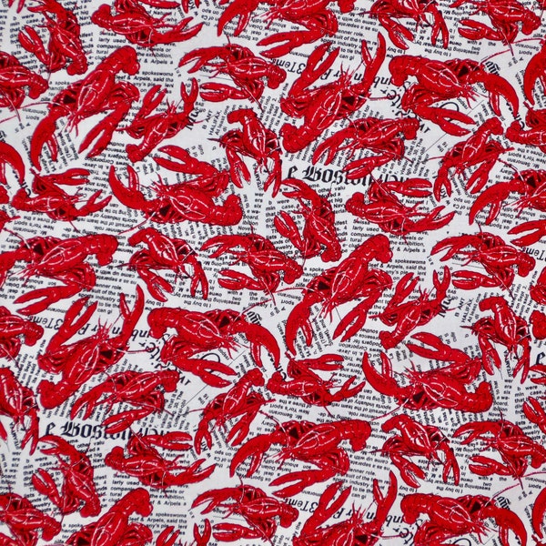 Lobster Print Fabric - Etsy