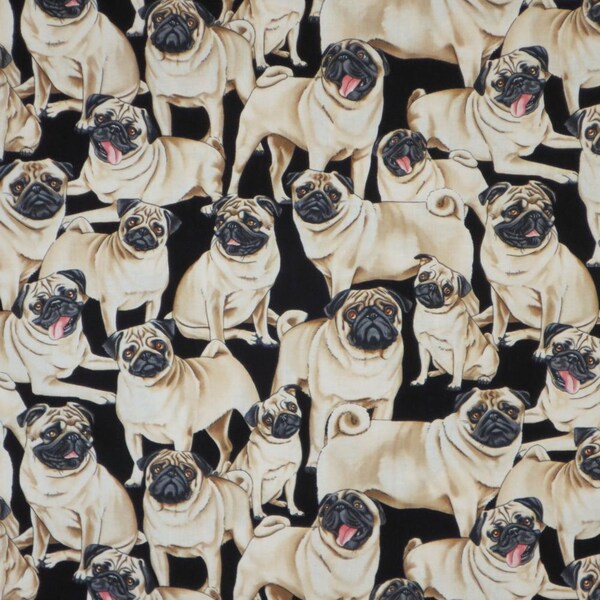 Pug Fabric - Etsy